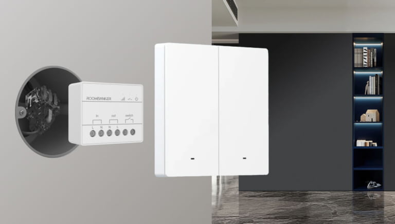 Smart Wall Switch Wireless, Remote Control Via Mobile App | Roombanker
