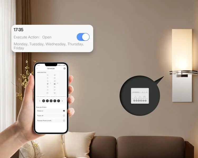 Akıllı Duvar Anahtarı Kablosuz, Mobil Uygulama Üzerinden Uzaktan ...